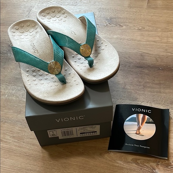 Vionic | Shoes | New Nib Vionic Hilda Teal Arch Support Orthotic ...